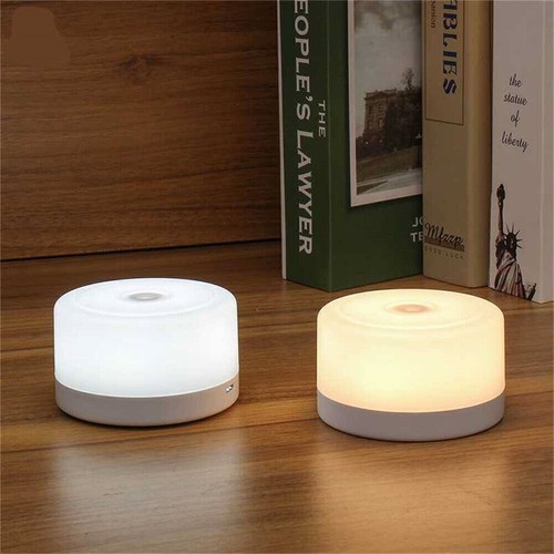 ^Portable LED Night Light Wireless Mini Touch Lamp Bedroom Lamp USB ...