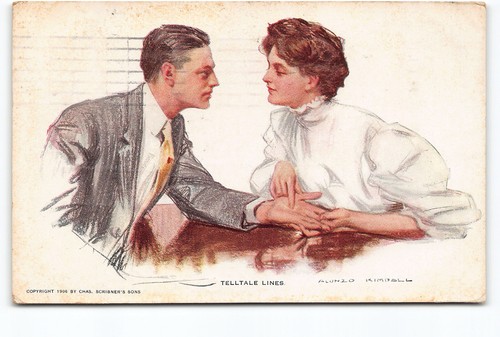 Telltale Lines Woman Reading Man Palm Fortune Alonzo Kimball DB ...