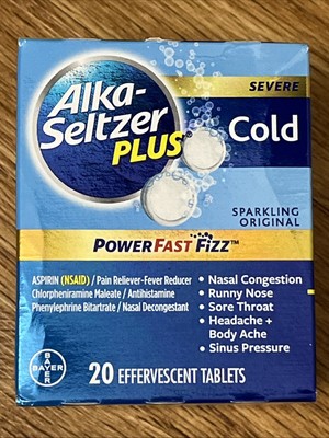 Alka-Seltzer Plus Cold & Flu PowerFast Fizz Tablets (20-Count ...