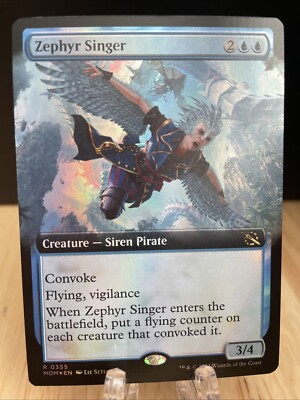 MTG Zephyr Singer Extended Art FOIL #0355 March of the Machine Rare MOM ...