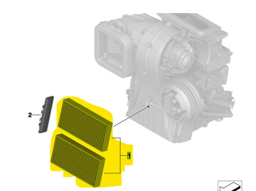OEM MINI Cooper 2016 - 2020 F54-57 F60 Microfilter Cabin Air Filter ...