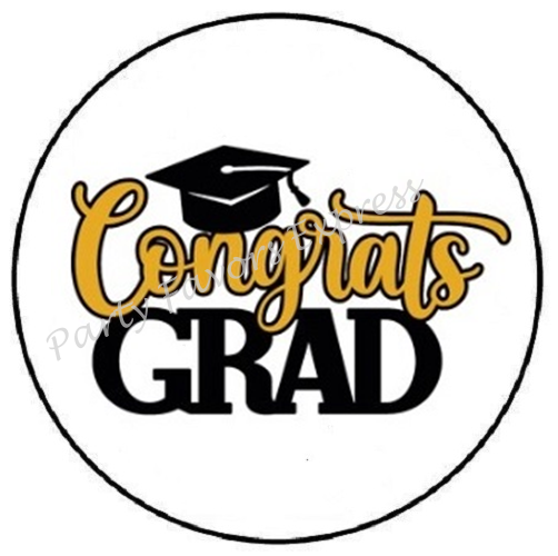 CONGRATS GRAD GRADUATION 2025 ENVELOPE SEALS LABELS STICKERS PARTY ...