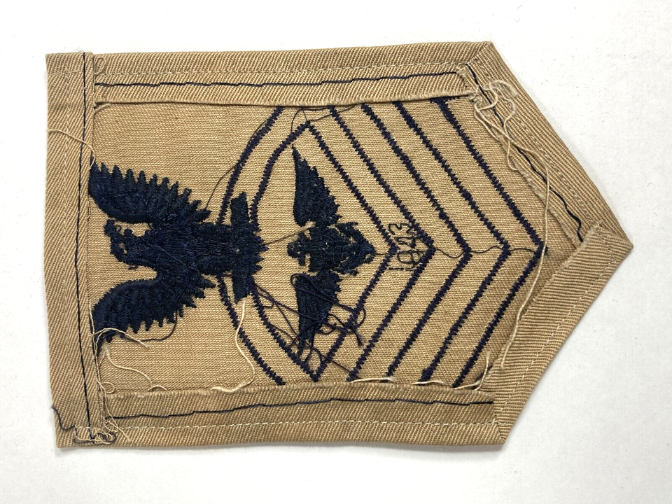 WW2 USN US Navy CPO Chief Petty Officer Enlisted Pilot Rank Rate Tan | eBay