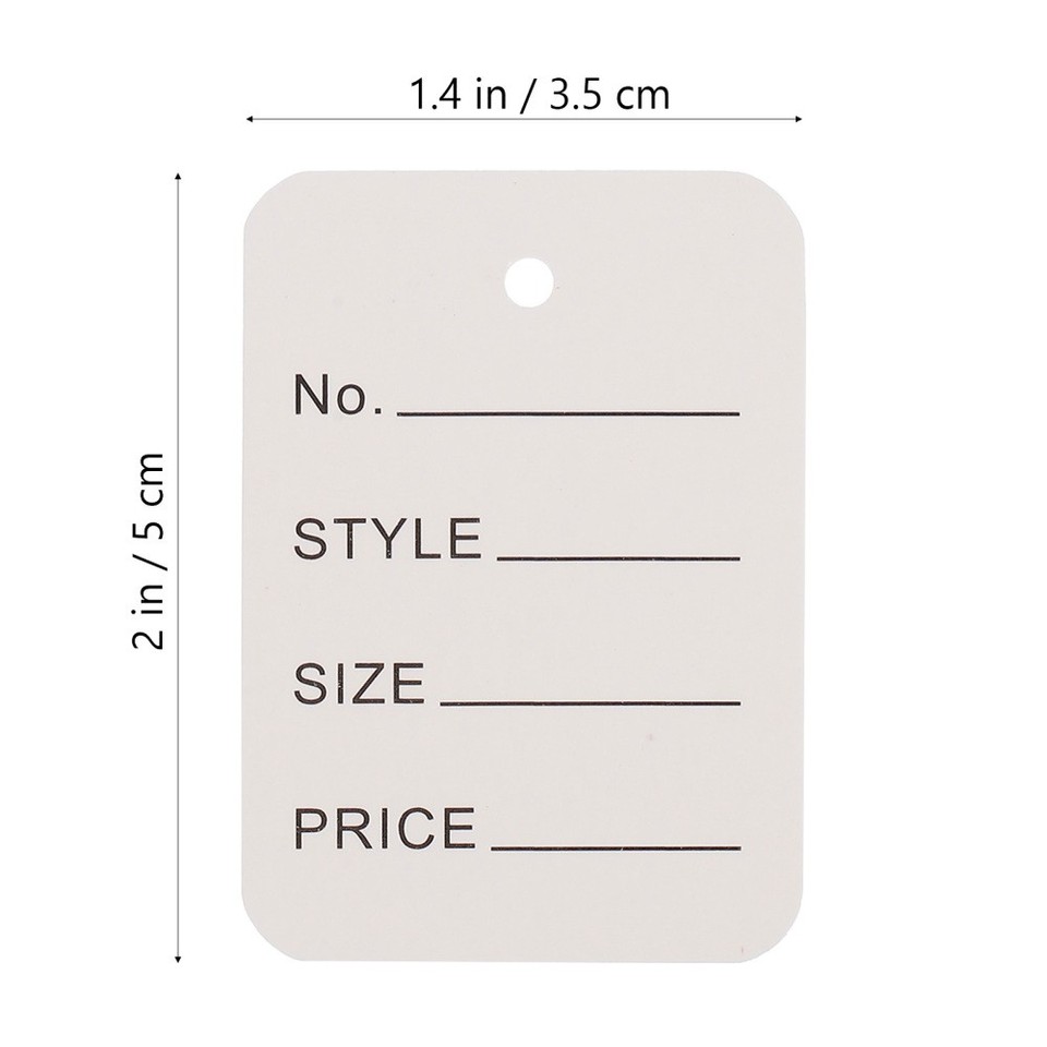 1000pcs Goods Hanging Price Tag Clothing Price Tags Commodity Display ...