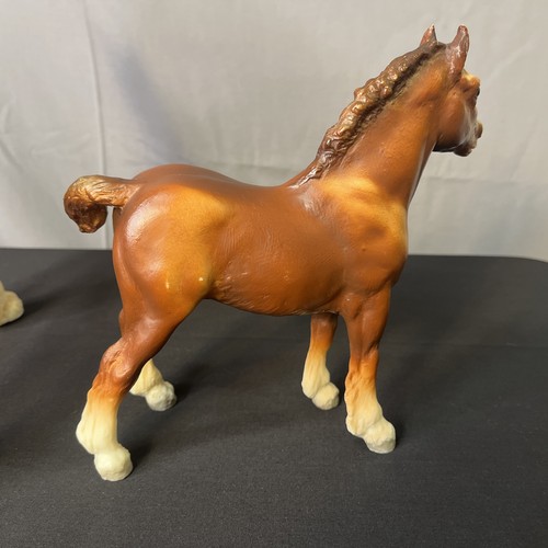 Vintage Retired Breyer Chestnut Draft Clydesdale Horses. | eBay
