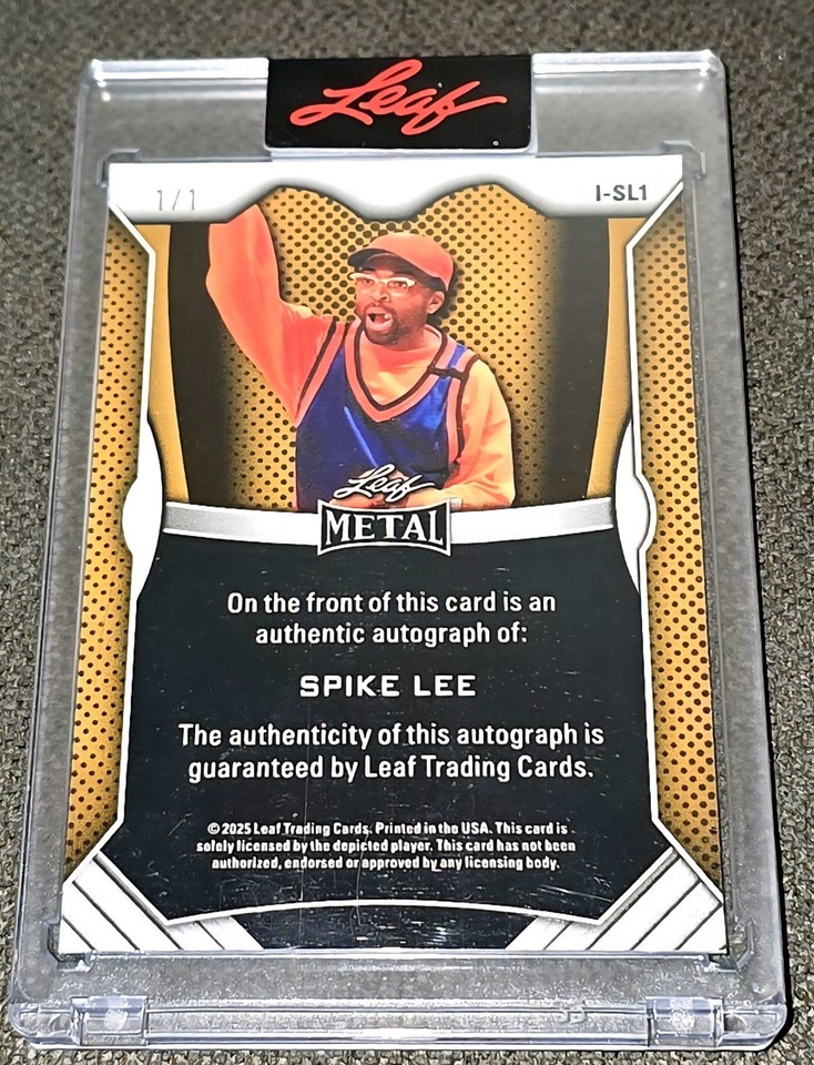 2025 LEAF METAL SPIKE LEE AUTO SIGNATURE ON CARD 1/1 INSCRIPTION "HOF ...
