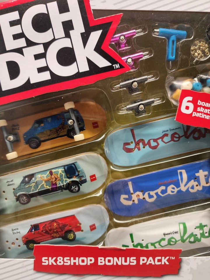 6 NEW TECH DECK Sk8Shop Bonus Pack Skateboard Fingerboard - CHOCOLATE ...
