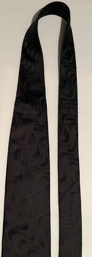 ITALO FERRETTI Mens Formal Jacquard Black Tie-Scrolling Wavy Tapestry ...