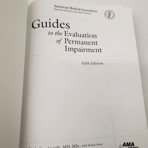 Guides to the Evaluation of Permanent Impairment 5th Edition hardcover ...