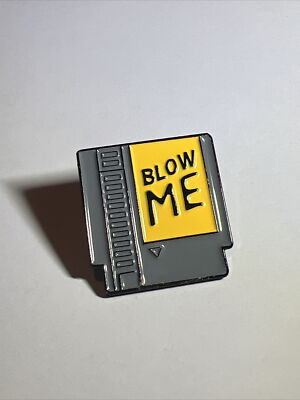 Nintendo cartridge enamel pin Blow Me funny humor adult video game NES ...