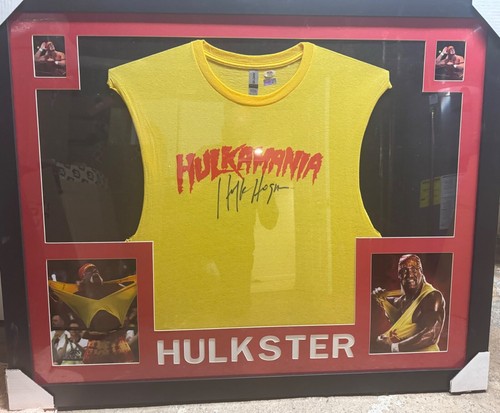 HULK HOGAN HULKAMANIA RIP T-SHIRT & PHO FRAMED 34 X 42 COA PSA | eBay