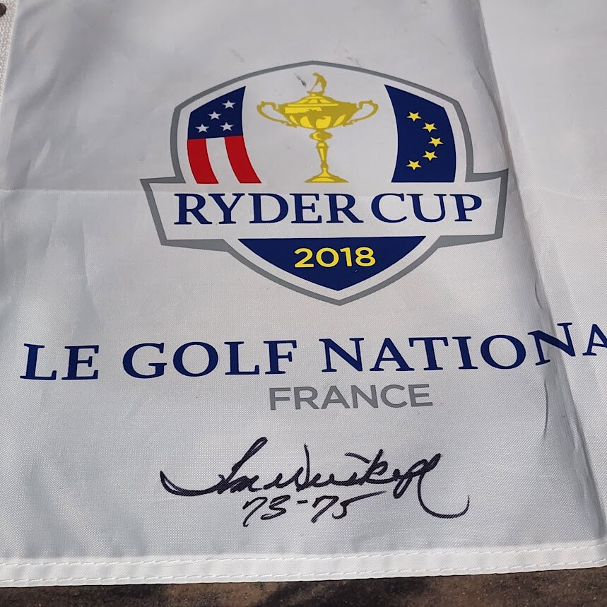 Tom Weiskopf Autographed PGA Champion Signed 2018 Ryder Cup Flag JSA ...