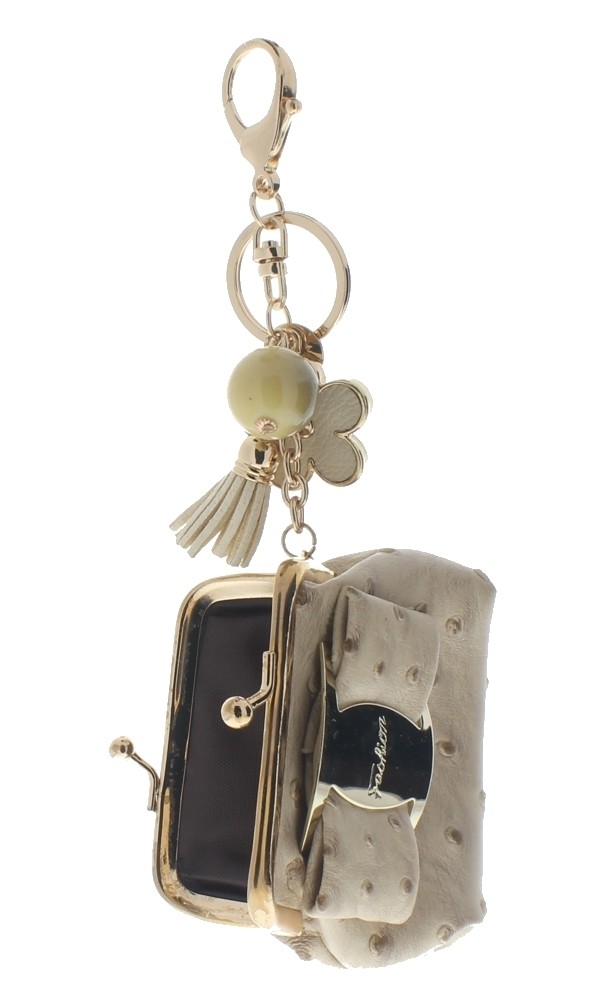Bling Gold Tone Key Chain Purse Charm Fob Dangle Change Bag Tassel On ...