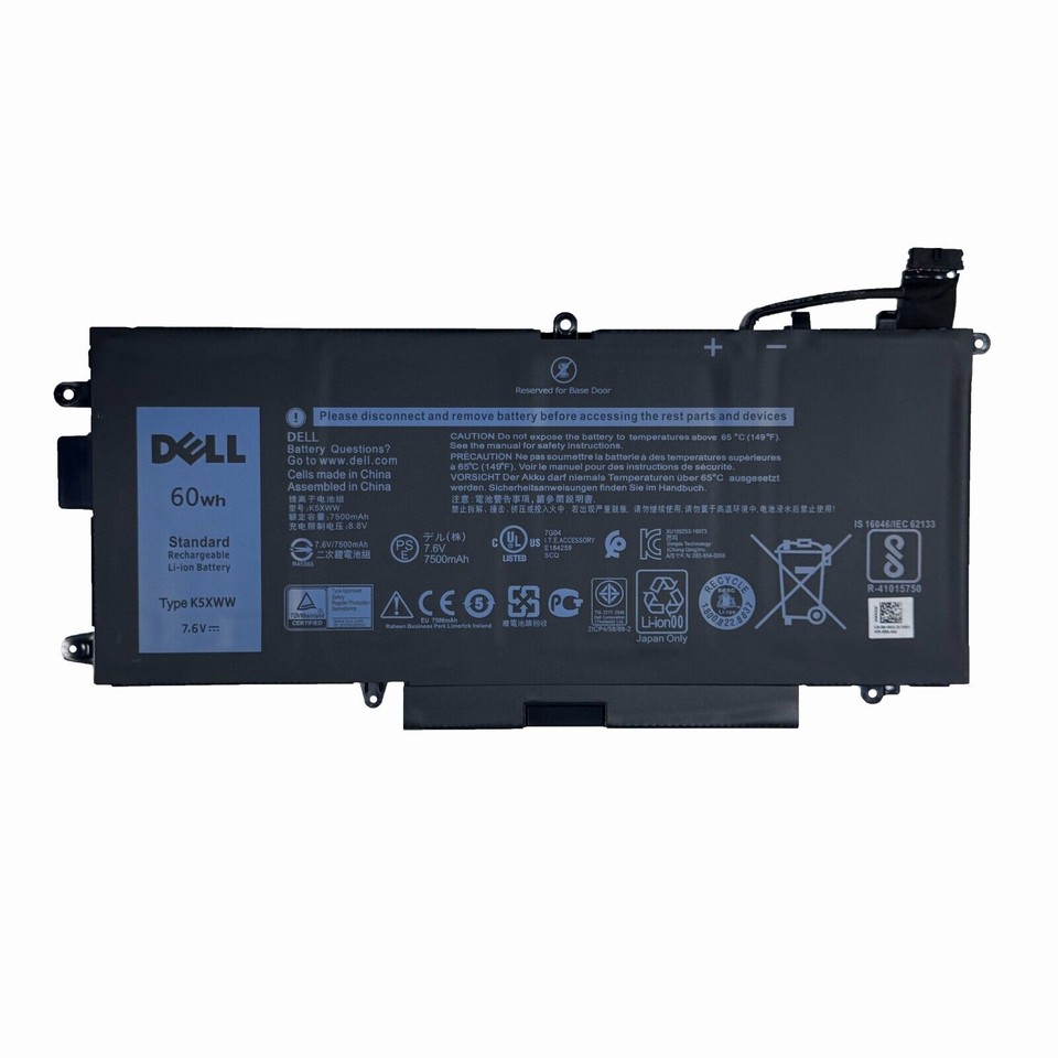 Genuine 60WH K5XWW Battery For Dell Latitude 5289 7389 7390 2-in-1 12 ...