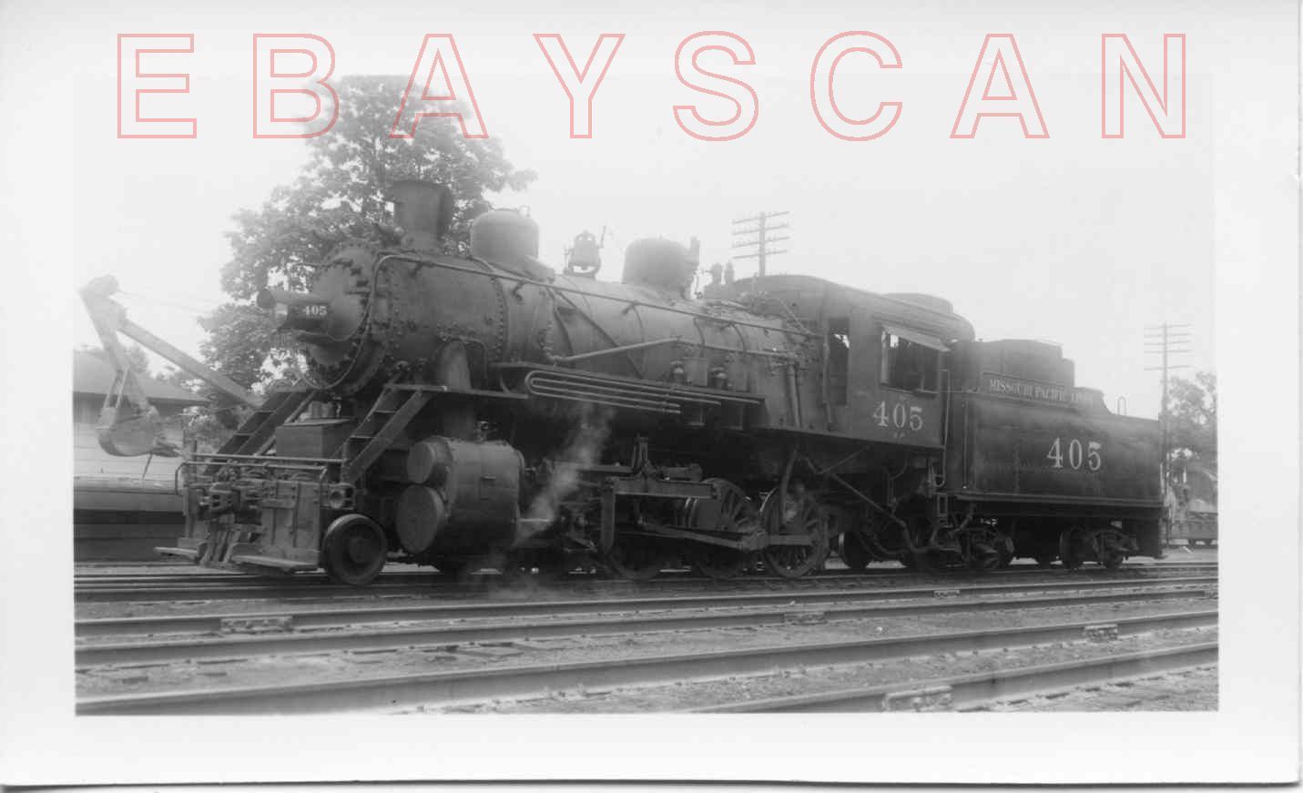 7J806 RP 1950 MOPAC MISSOURI PACIFIC RAILROAD ENGINE #405 | eBay