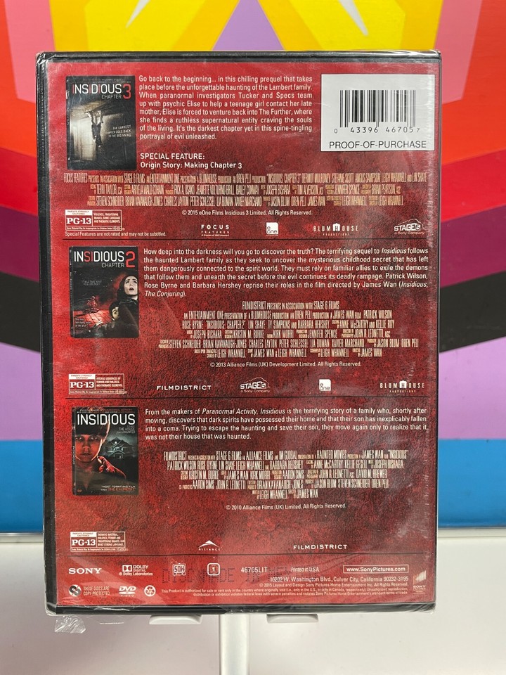 Insidious Trilogy DVD Set NEW SEALED Horror | eBay