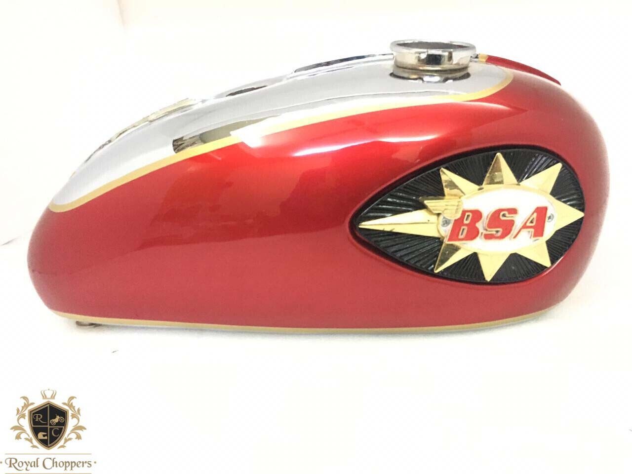 BSA A75 MARK 2 RED PAINTED CHROMED FUEL PETROL TANK |Fit For | eBay