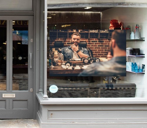 3D Man Hair Cut O210 Barber Shop Window Stickers Vinyl Wallpaper Wall ...