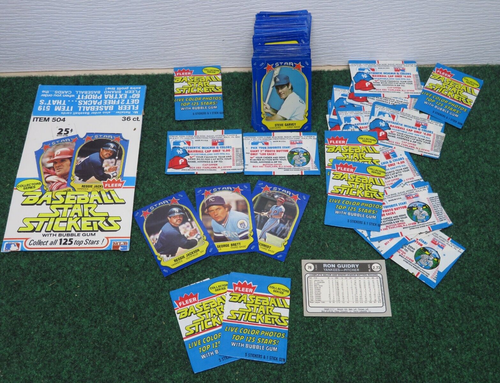1981 Fleer Baseball Star Stickers - Complete Set of 125 Stickers ...