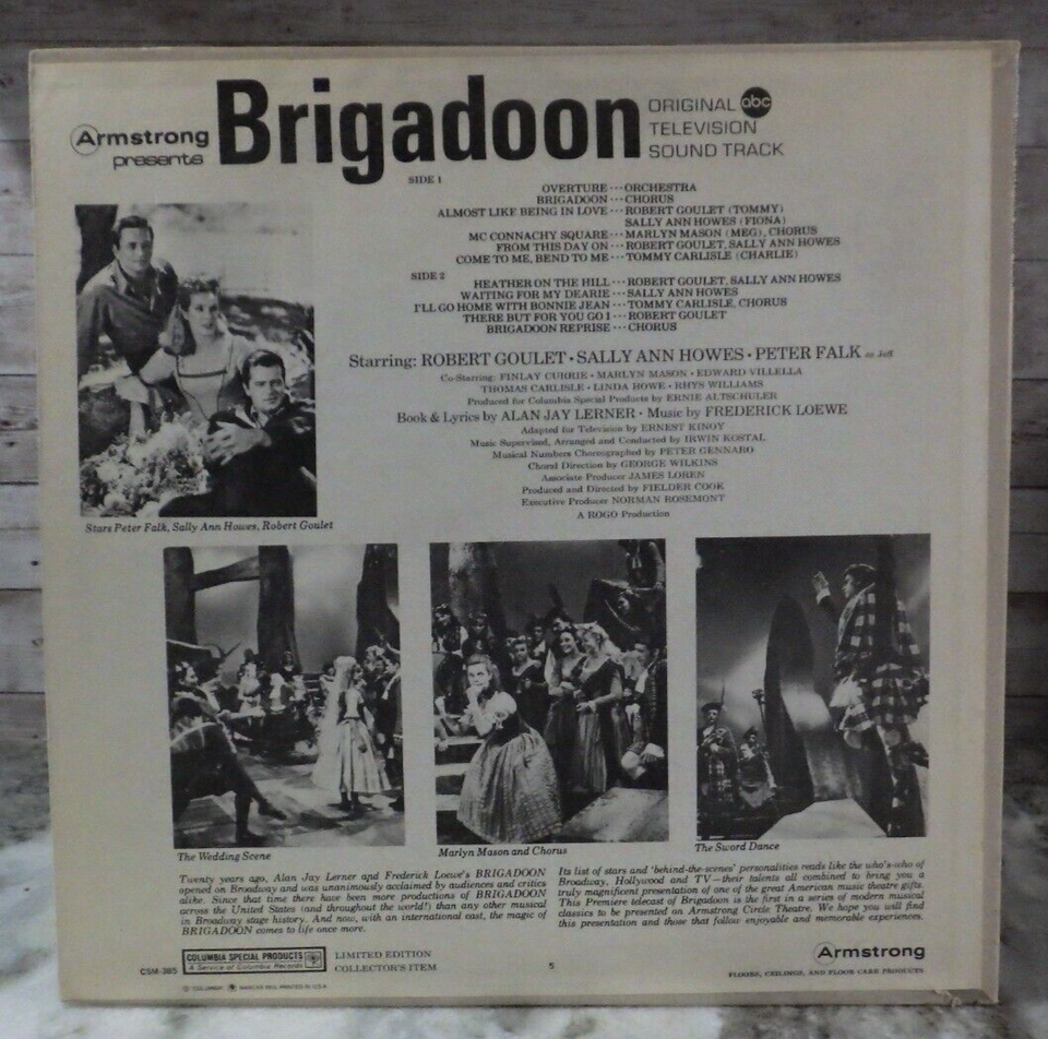 Armstrong Presents Lerner's & Loewe's Brigadoon Original Television ...