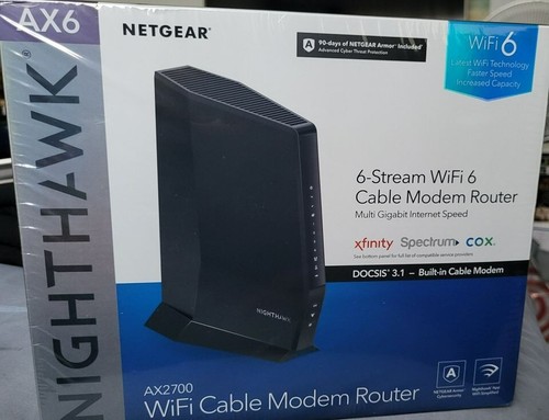 NETGEAR NIGHTHAWK- AX6 [AX2700] WiFi Router / Modem Combo (MODEL CAX30 ...