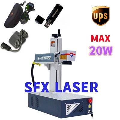 SFX 20W MAX Portable Fiber Laser Marking Machine 175*175mm Lens Laser ...
