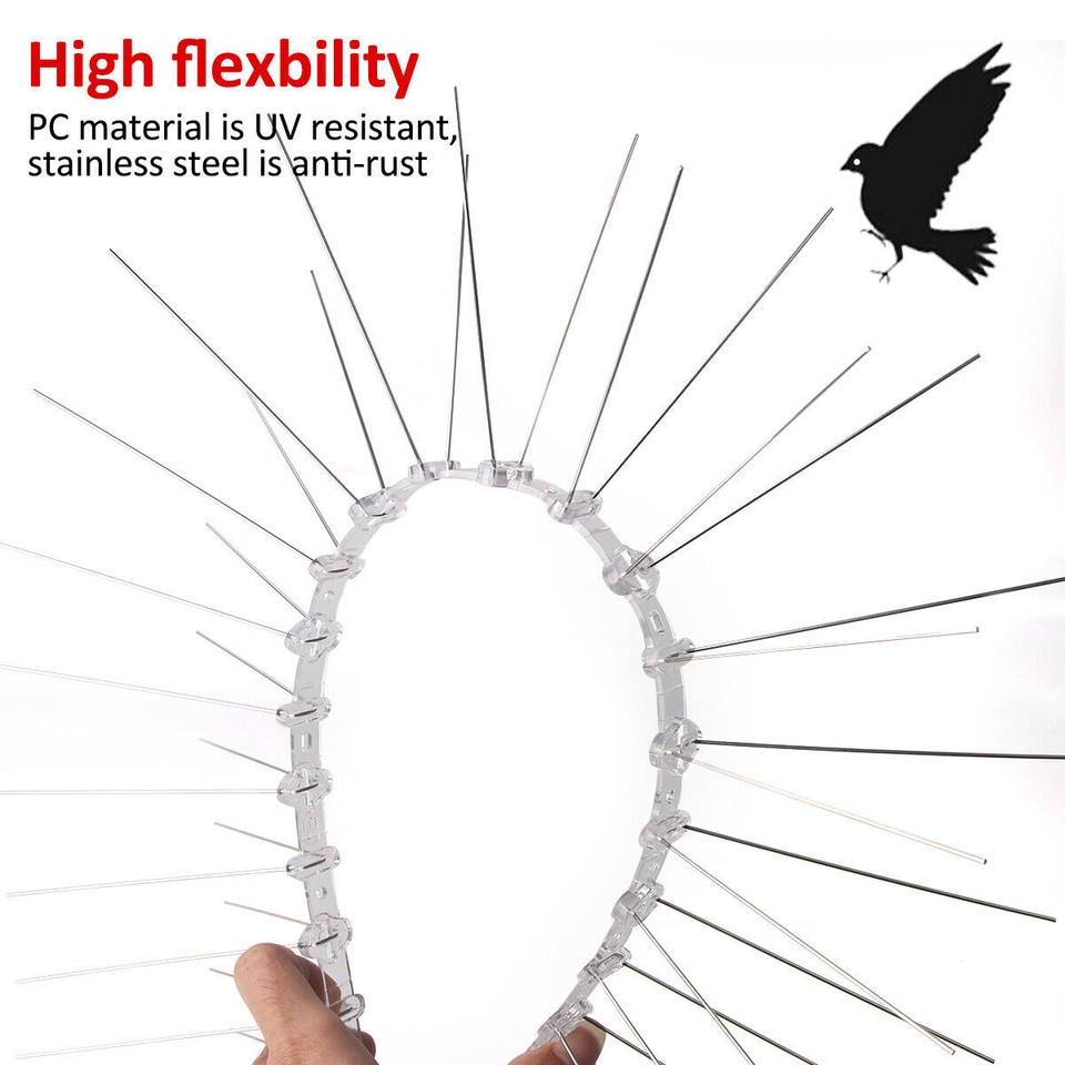 10M Bird Spikes Pigeon Spikes Bird Deterrent Spikes Set for Anti Crows ...