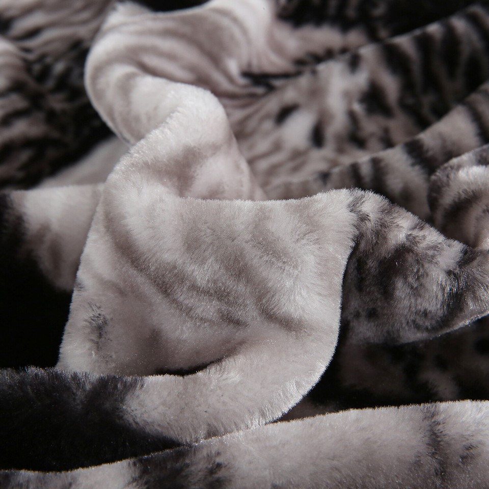 Luxury Faux Mink Winter Blanket Queen/King Size 2-Ply Ultra Soft & Warm ...