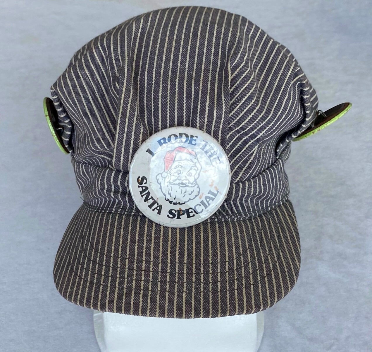 Vintage SnapBack Train Conductors Hat Santa Special H… - Gem