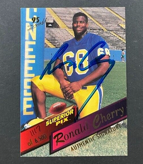 1995 Superior Pix - Ronald Cherry #99 Detroit Lions - ROOKIE AUTO /6500 ...