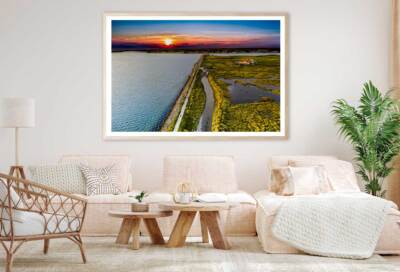 Bull Island Aerial View at Sunset Print Premium Poster High Quality ...