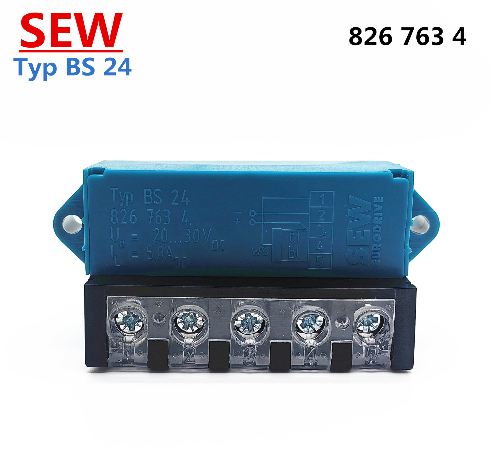 SEW BS 24 Motor Holding Brake Rectifier Module BS24 20..30V 5.0A 826 ...