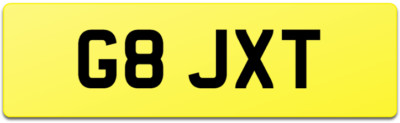 SHORT 1 DIGIT REG NUMBER PLATE G8 JXT FEES PAID - X TYPE V6 R SPORT GB ...