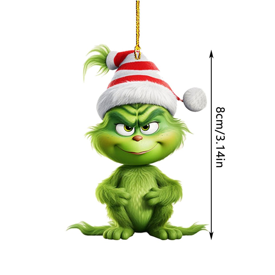 3 inch Christmas Grinch Ornaments Xmas Tree Hanging Decoration Figure ...