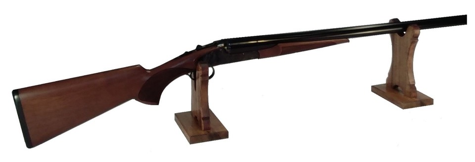 Oak Wooden Gun Rack Stand Table Display - Rifle Shotgun Lever - Walnut ...