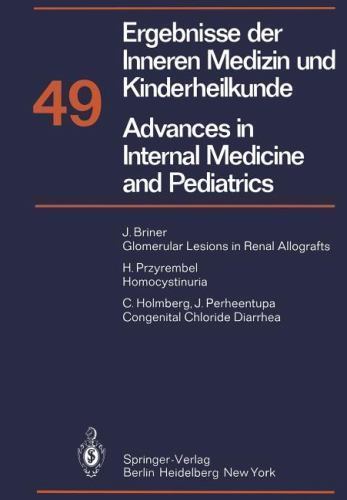 Ergebnisse der Inneren Medizin und Kinderheilkunde. Neue Folge Advances ...