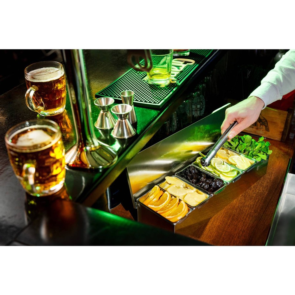 Hotel Condiment Storage Holder Stainless Steel Cocktail Bar Condiment ...