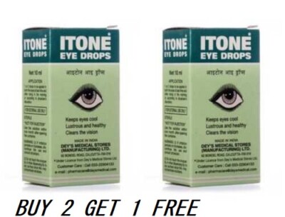 BUY 2 GET 1 FREE - ITONE Eye Drops 10ml Herbal Ayurvedic Antibiotic ...