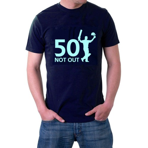 50 Not Out T-shirt. Cricket Batter. Birthday Tee. Anniversary Tee by ...
