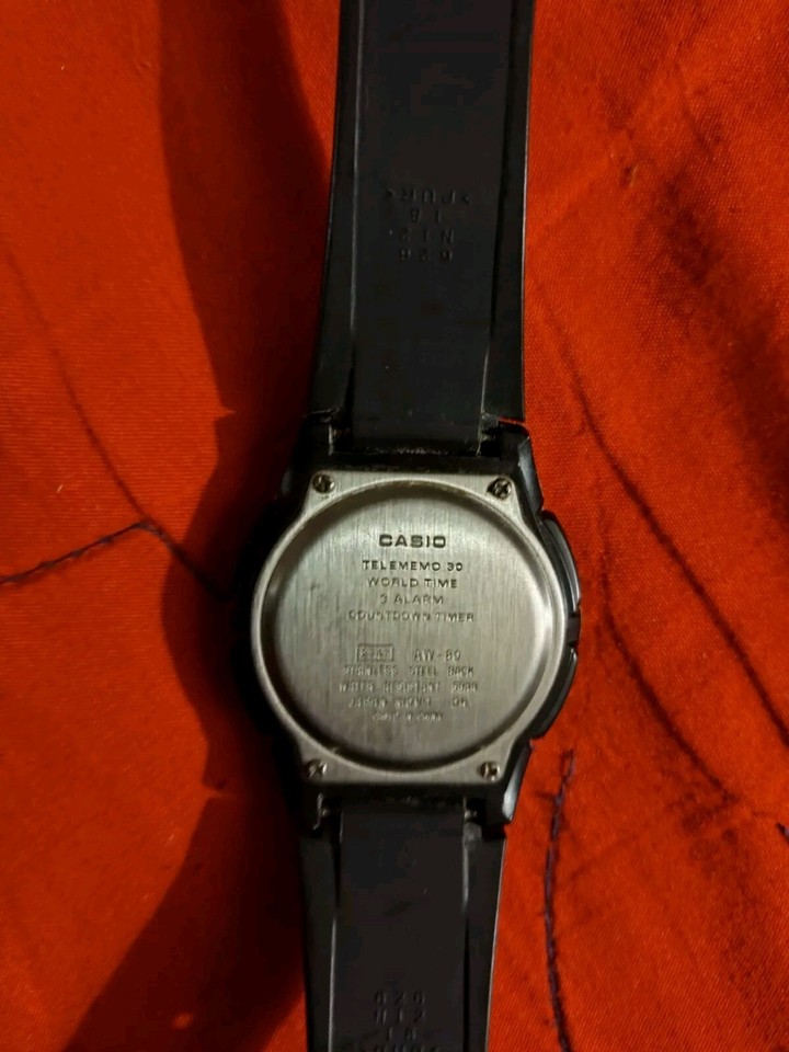 CASIO 2747 AW-80 TELEMEMO 30 WORLD TIME MEN'S WATCH | eBay