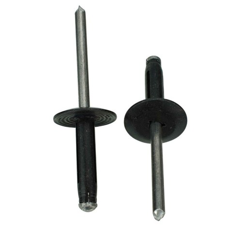 25 Pack Black Aluminum Split Rivets 3/16" (4.80mm) Diameter 10965PK ...
