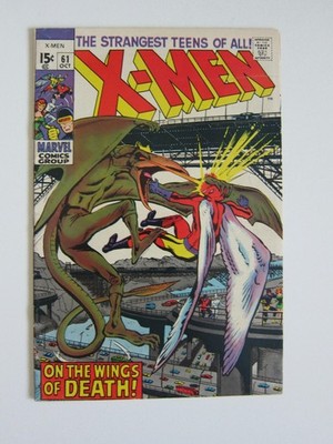 X-MEN #61 VG/FN 2ND SAURON CYCLOPS 1969 MARVEL COMICS NEAL ADAMS ART ...