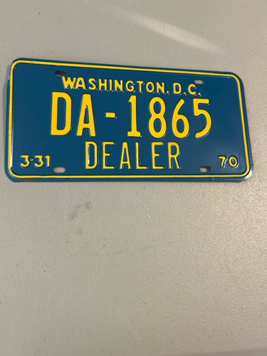 1970 Washington DC Dealer License Plate MINT | eBay