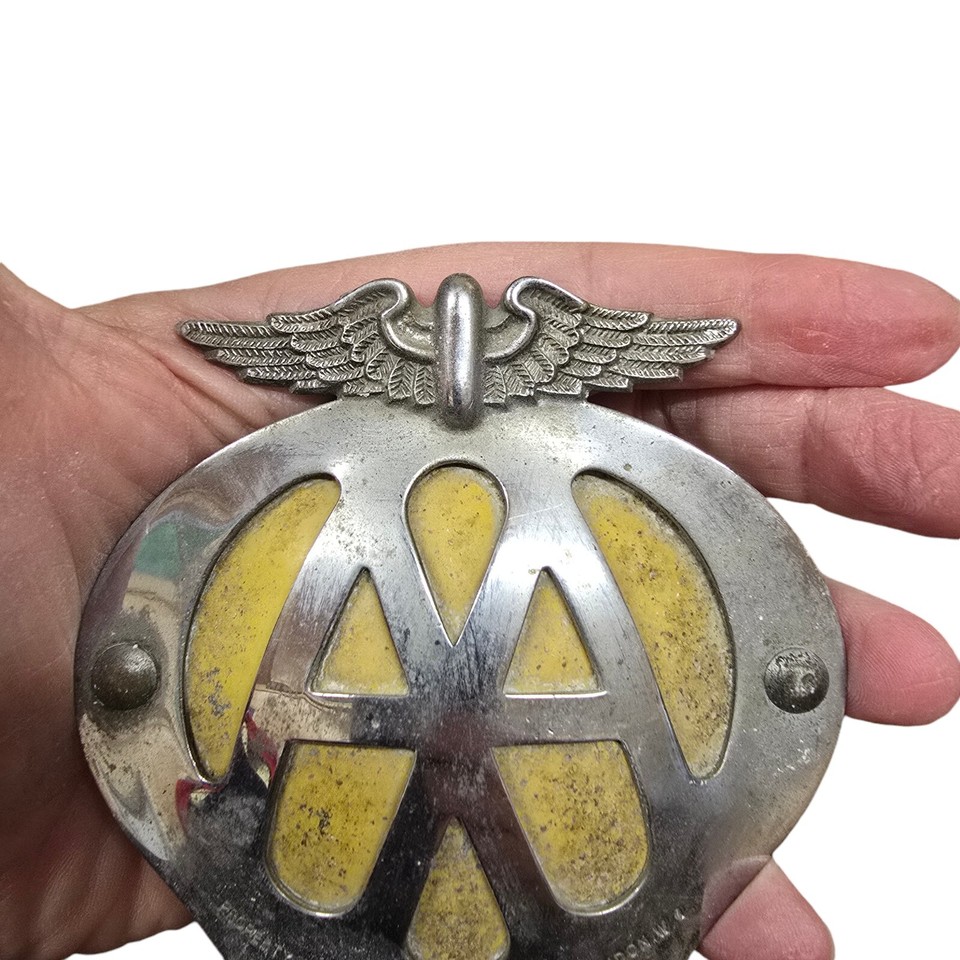 Vintage Mid-century AA Auto Club Car Badge New Coventry London With ...