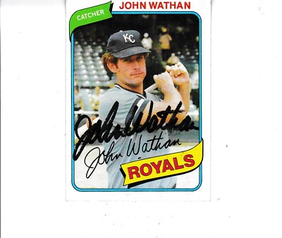 1980 TOPPS BASEBALL #547 John Wathan Kansas City Royals Signed ...