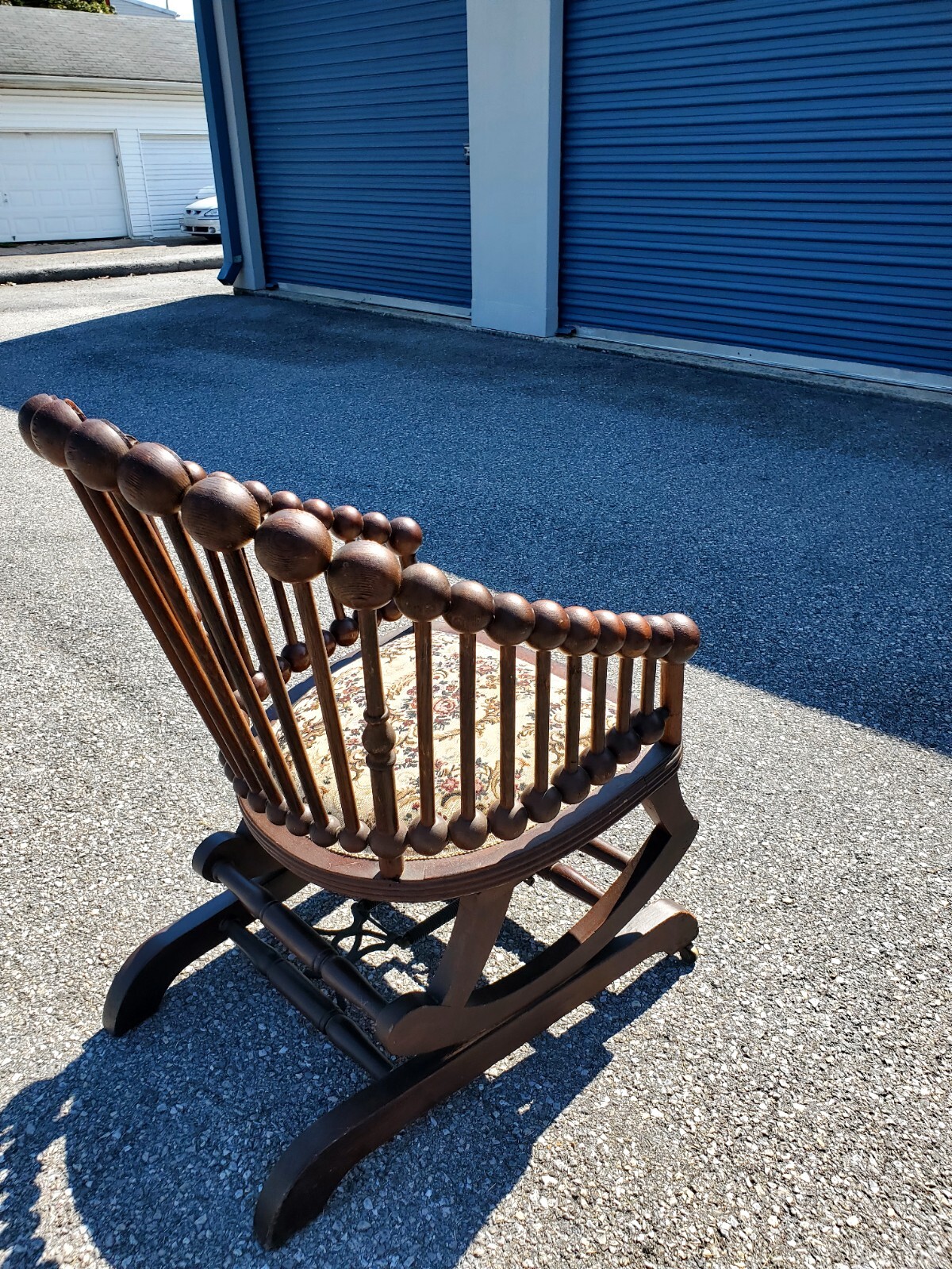 1880s George Hunzinger Victorian "Lollipop" Platform Rocker In Oak | eBay