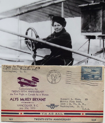 Alys McKey Bryant Pioneering Woman Aviator 1st Flight 1912 ''Rare'' Signed Cover | eBay