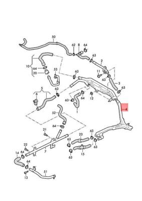 NEW VW AMAROK S6B S7A S7B COOLANT PIPE 2H6121065Q ORIGINAL NO DUTY TO ...