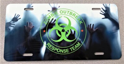 ZOMBIE OUTBREAK FRONT LICENSE PLATE | eBay