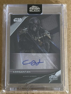 2023 STAR WARS CHROME BLACK CAREY JONES KRRSANTAN AUTO AUTOGRAPH TOPPS ...